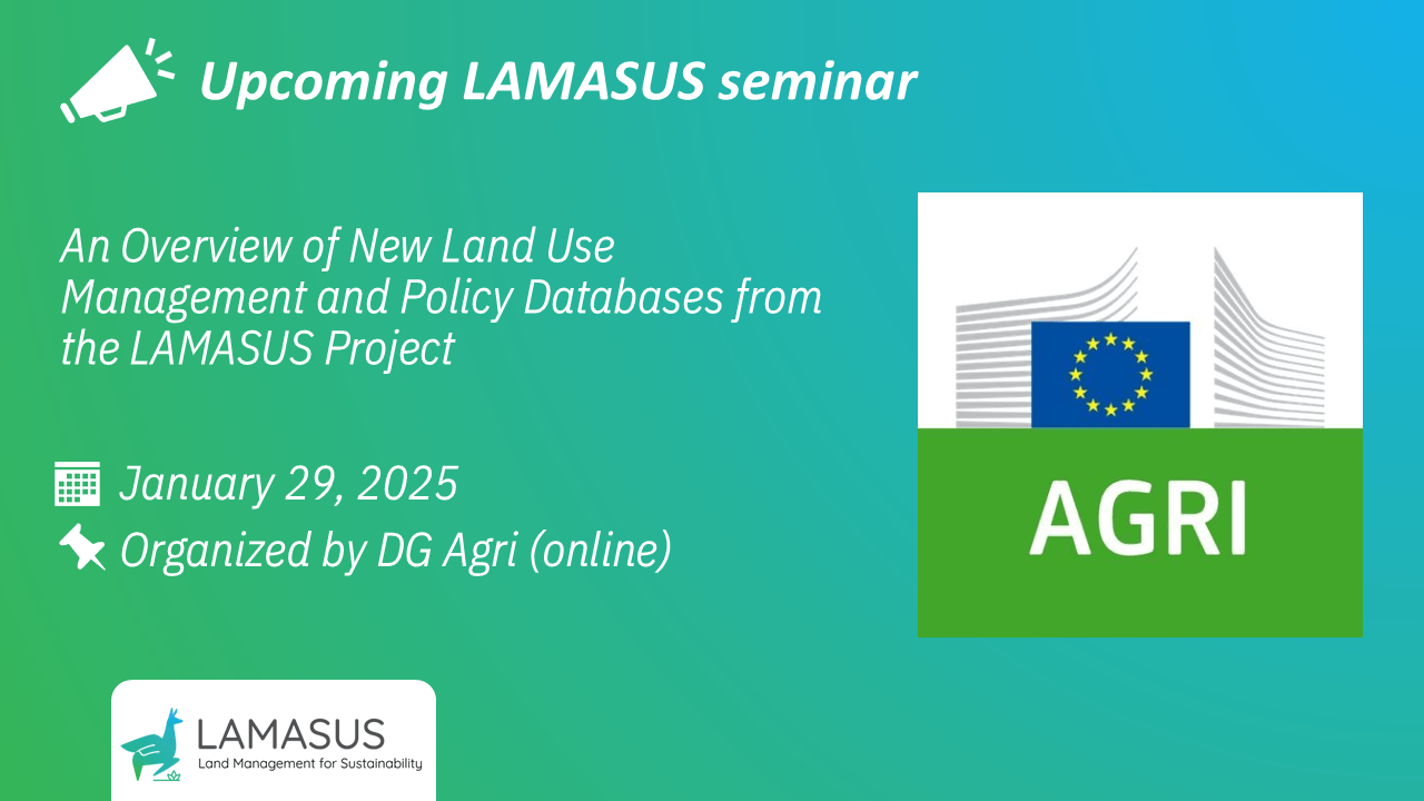 LAMASUS seminar at DG-Agri (European Commission)